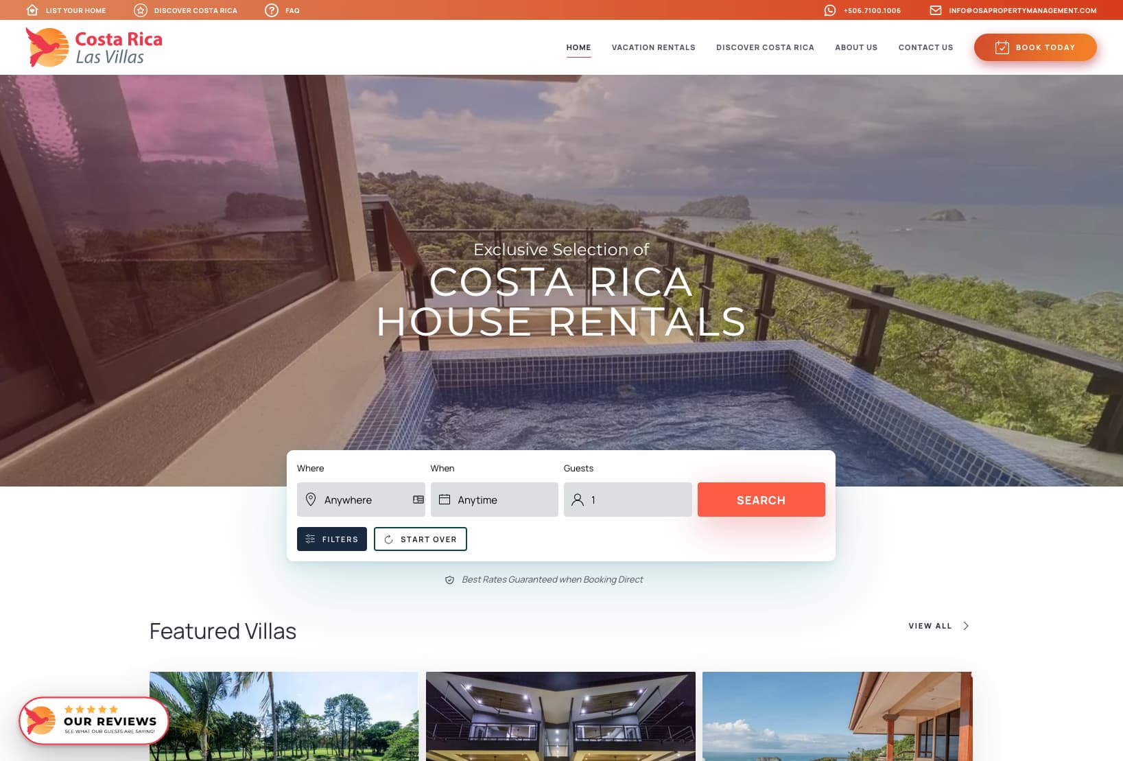 Exclusive Selection Of Costa Rica Vacation Rentals